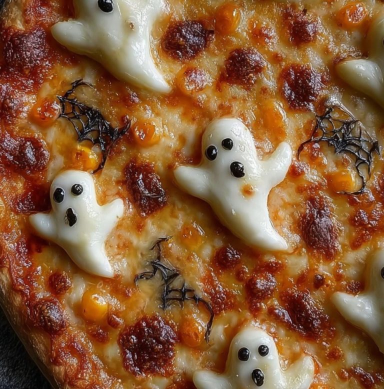 bring spooky fun to your dinner table with this Ghost Pizza – Quick Recipes